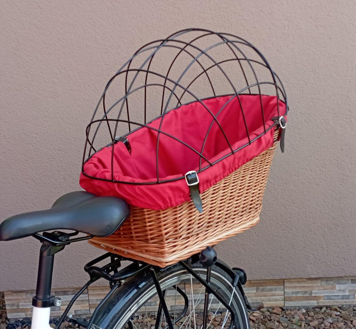 Bike Accessory, Transport Basket for Bicycle, Handmade Wicker Bicycle ...