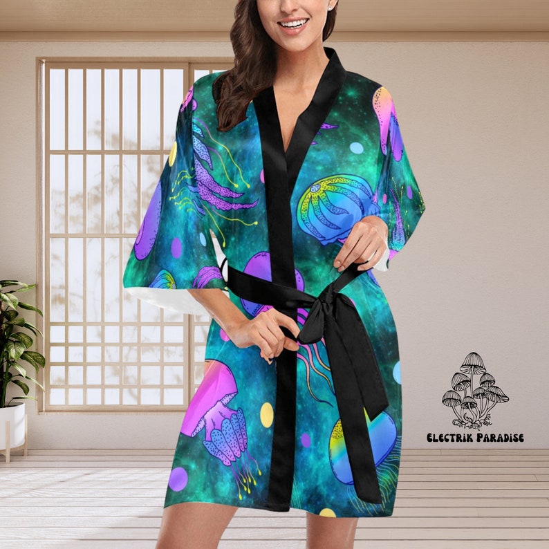 Jelly Fishin' Kimono / Kimono Style Robe / Festival Kimono / Rave ...
