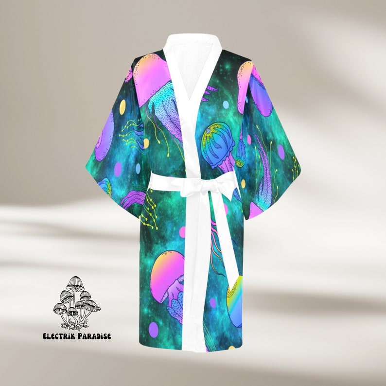Jelly Fishin' Kimono / Kimono Style Robe / Festival Kimono / Rave ...