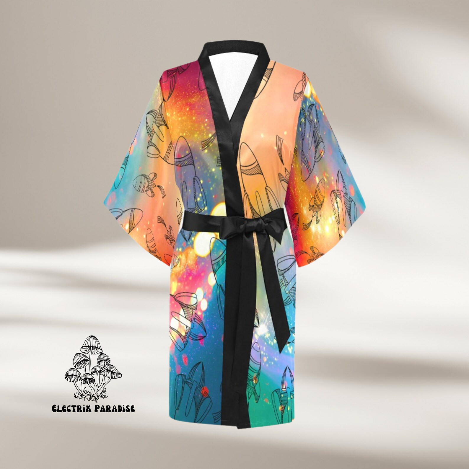 Time Travel Kimono / Kimono Style Robe / Festival Kimono / Rave Outfit ...