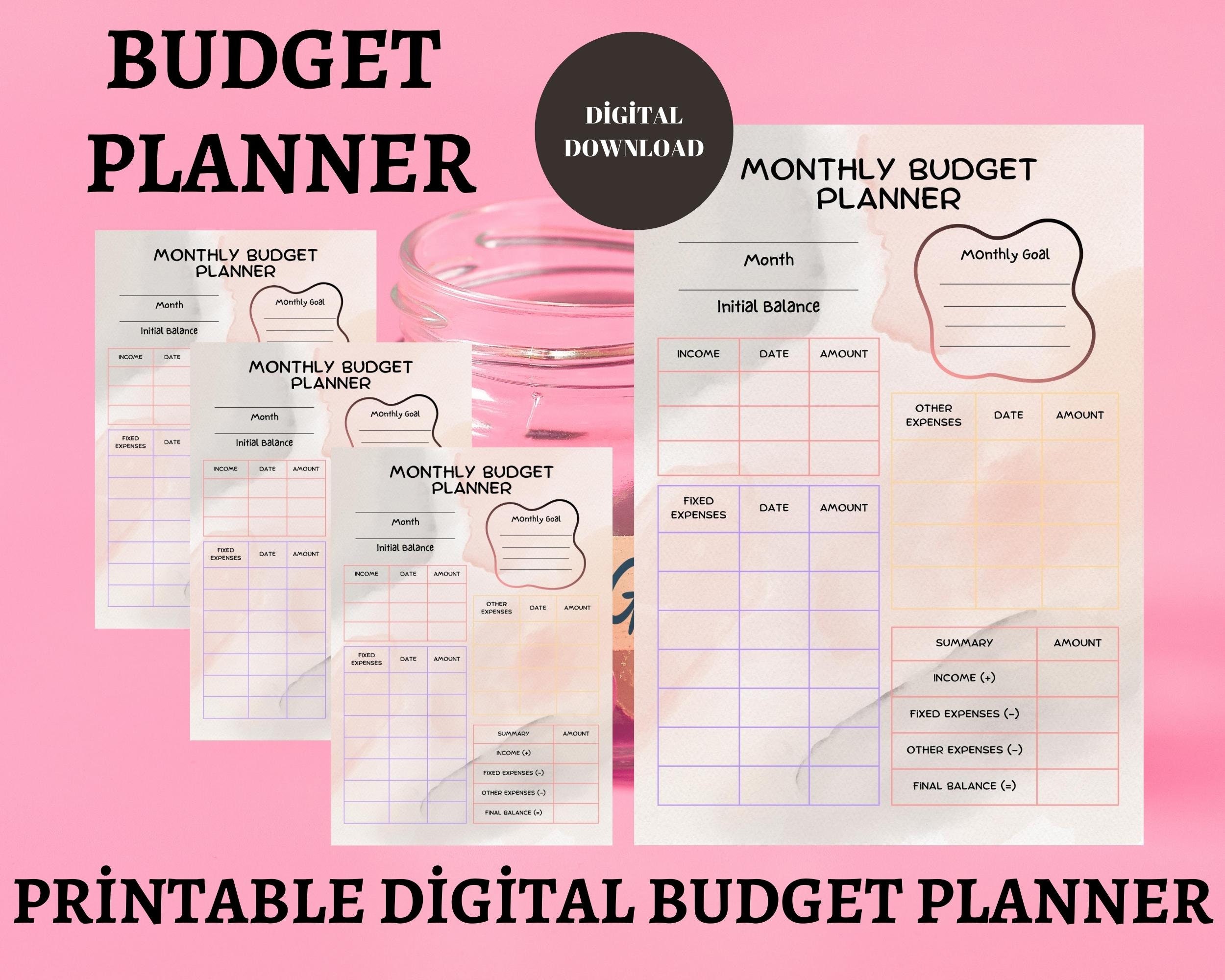 Budget Planner Budget Planner 2023 2024 Montly Budget - Etsy