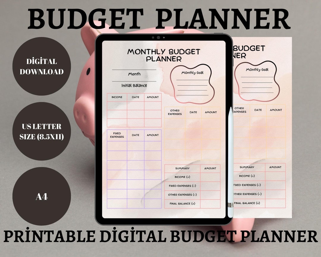 Budget Planner Budget Planner 2023 2024 Montly Budget - Etsy