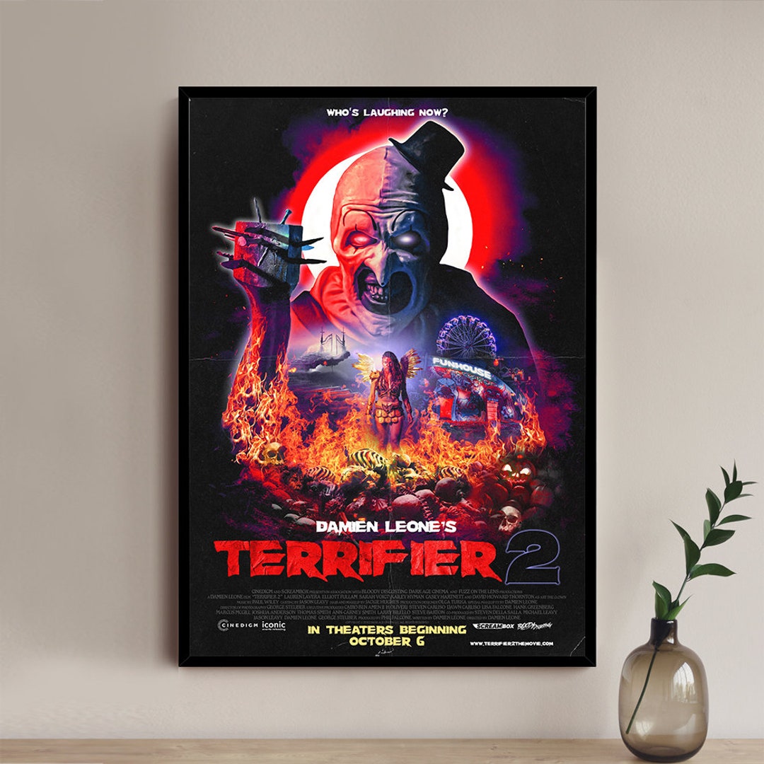 Terrifier 2 Movie Poster High Quality Canvas Art Print Room Decoration ...