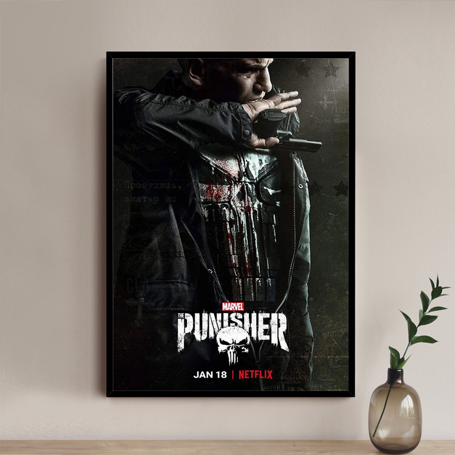 The Punisher Poster High Quality Canvas Art Print Room Decoration Art ...