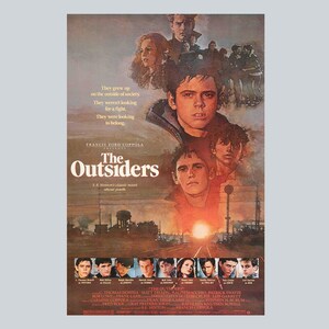 The Outsiders Movie Poster High Quality Canvas Art Print Room ...