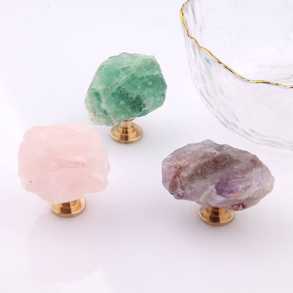 Gemstone Cabinet Pulls - Etsy