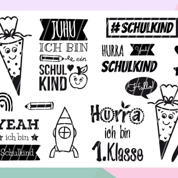 Schulkind plotterdatei - Etsy.de