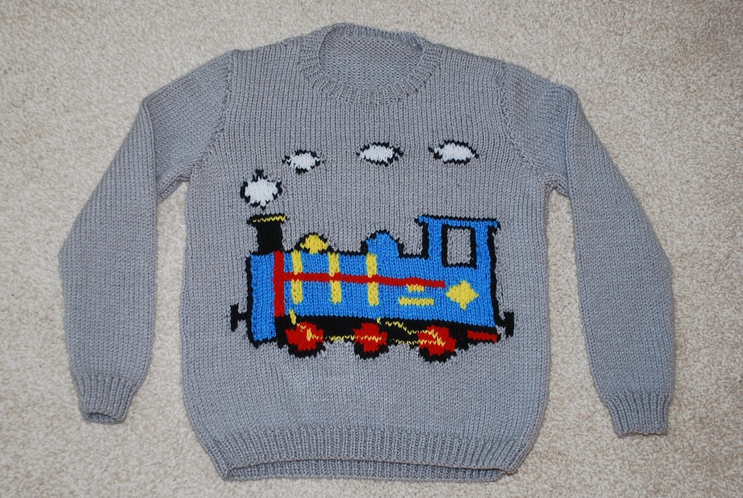 Trevor the Train, Children's Jumper Knitting Pattern - Etsy