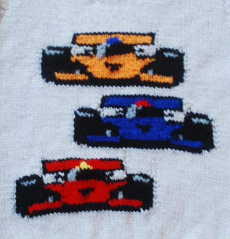 Racing Cars, Children's Jumper Knitting Pattern - Etsy