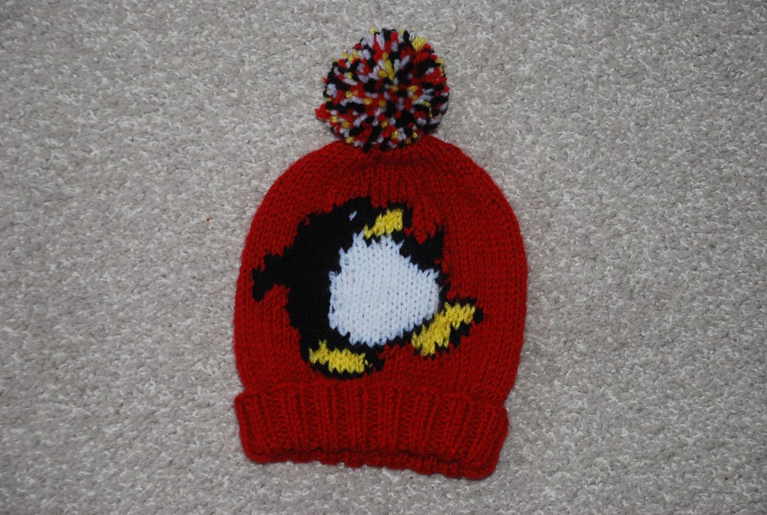 Beanie Hat, Penguin, Knitting Pattern - Etsy