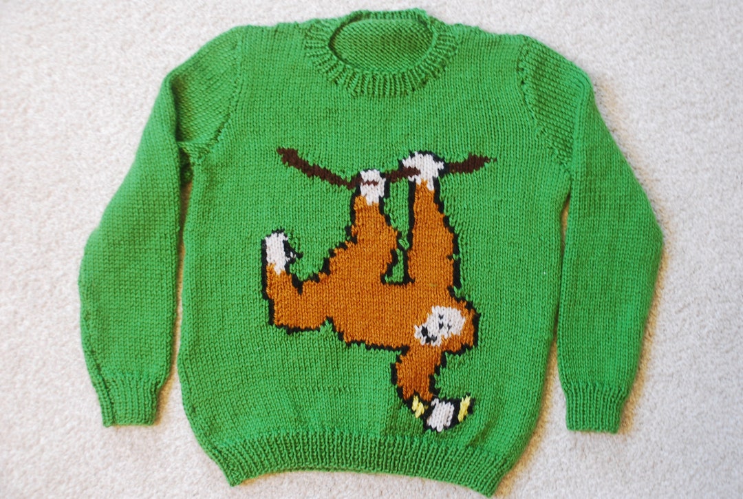Mungo the Monkey, Children's Jumper Knitting Pattern - Etsy