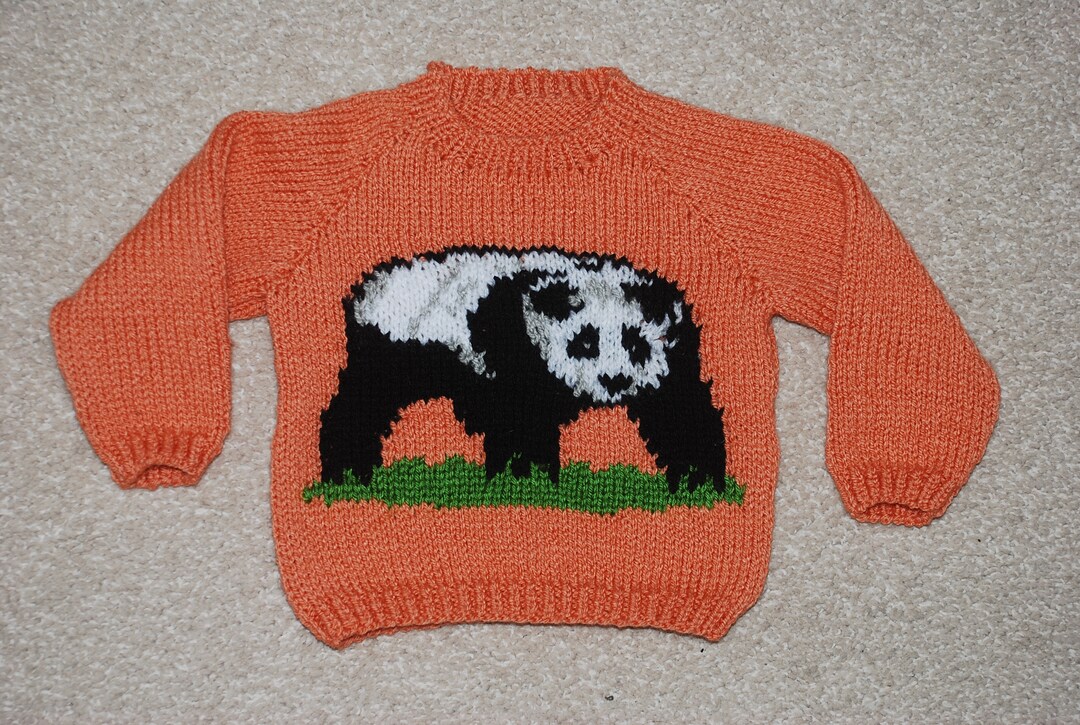 Pippa the Panda, Baby and Toddler's Jumper Knitting Pattern - Etsy