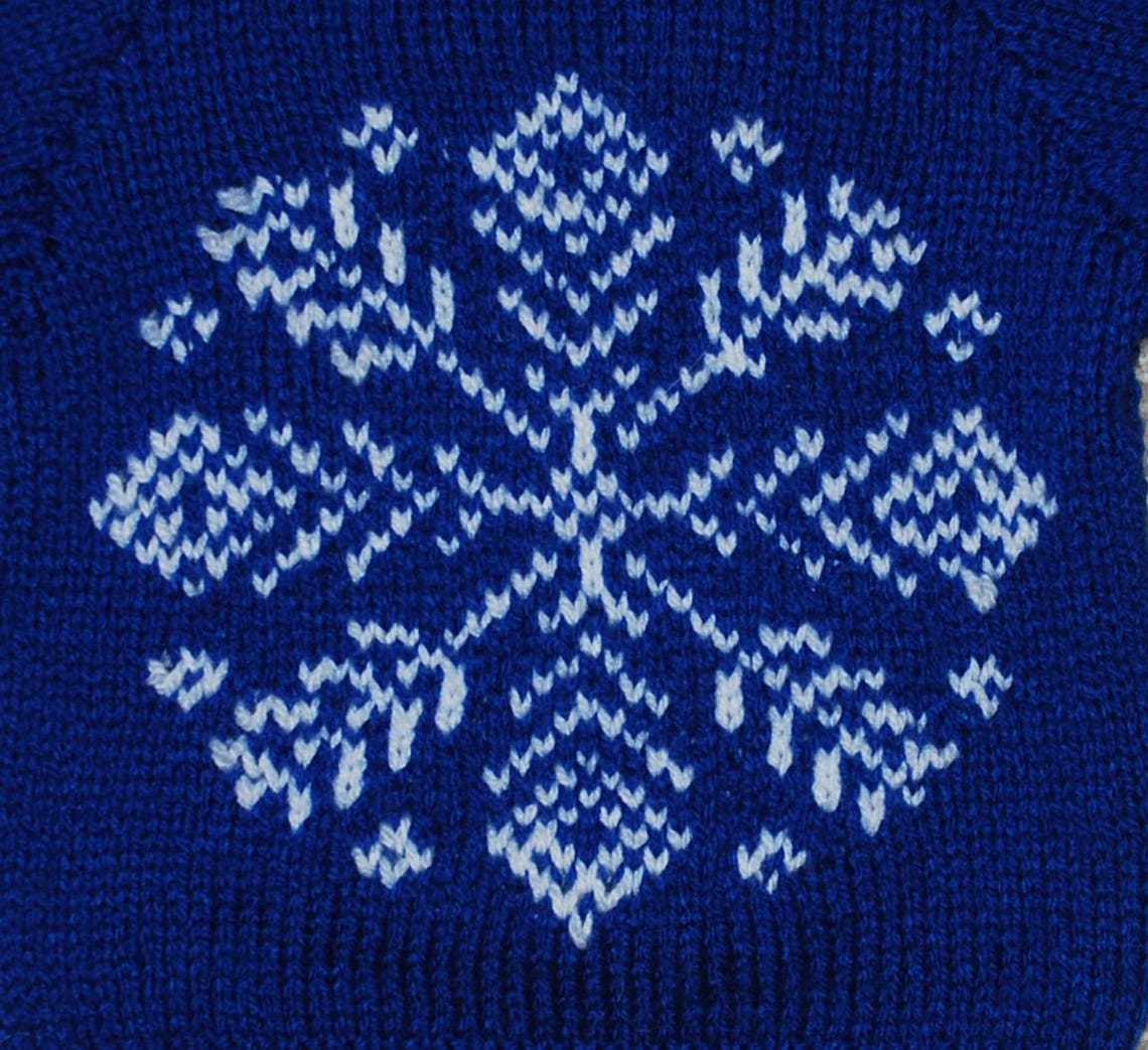 Snowflake, Baby and Toddler's Jumper Knitting Pattern - Etsy