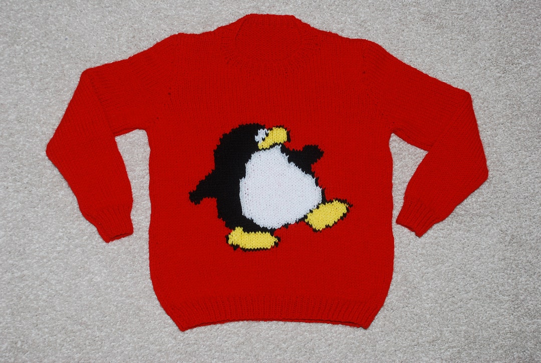 Patsy the Penguin, Children's Jumper Knitting Pattern - Etsy