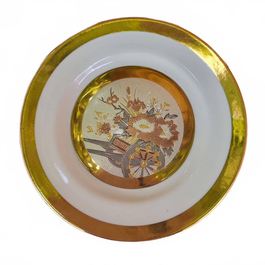 Limited Edition Chokin Risho Arita Decorative Plate With Gold Trim ...