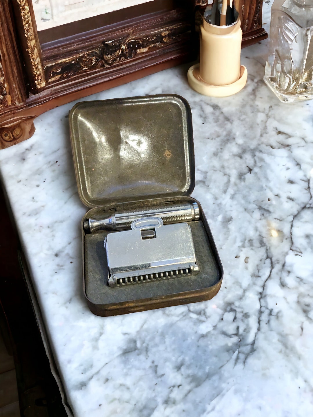 Antique Safety Razor in Compact Case - Etsy