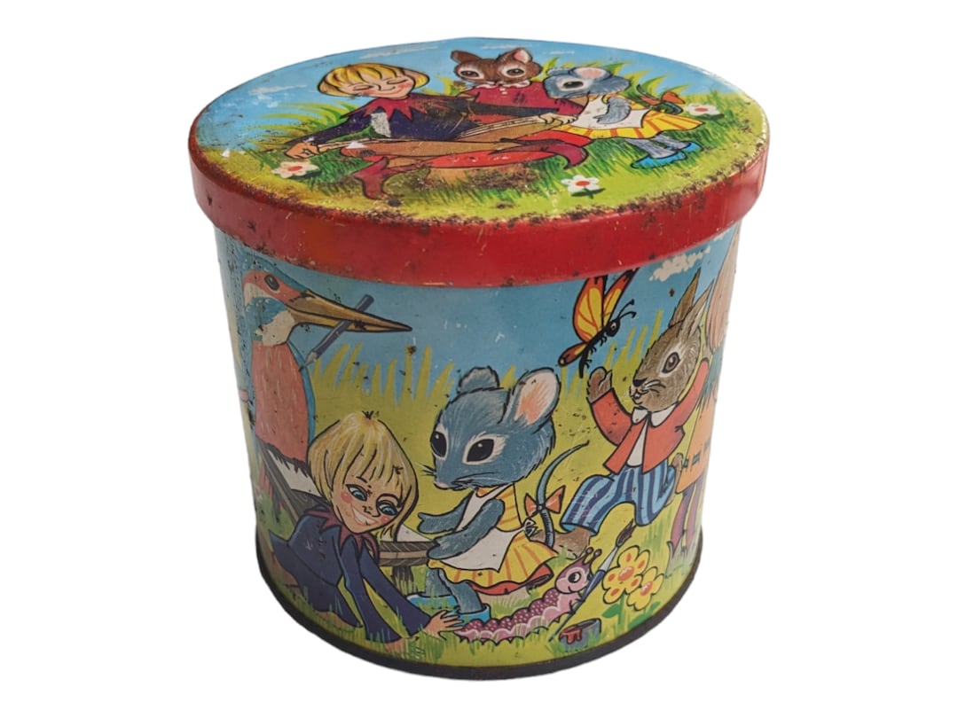 Vintage Rustic Bluebird Toffee Tin - Etsy