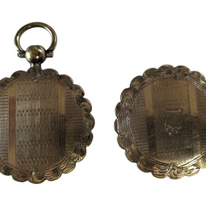 An Antique Victorian Silver Tone Photo Locket With Black & White Photo ...