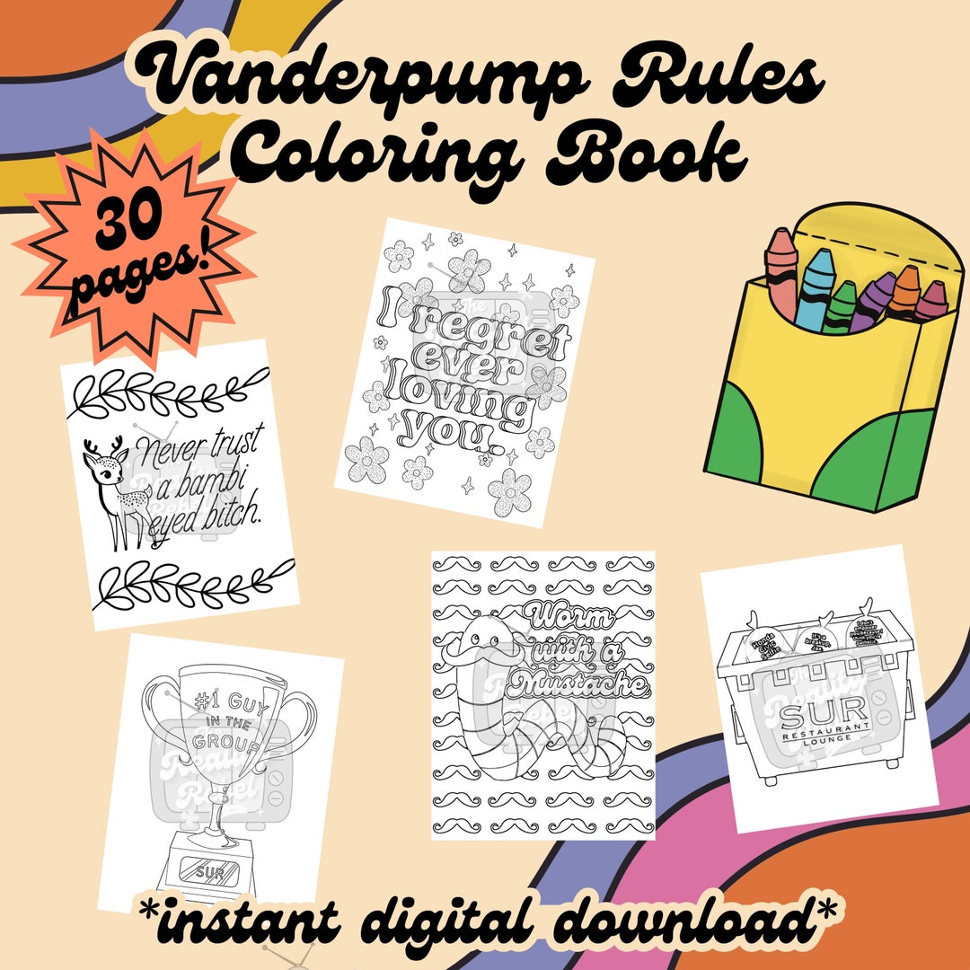 Vanderpump Rules Coloring Book Vanderpump Rules Scandoval Bravo Reality ...
