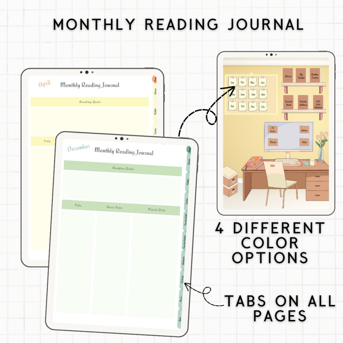 Digital Reading Journal Digital Reading Planner Reading - Etsy
