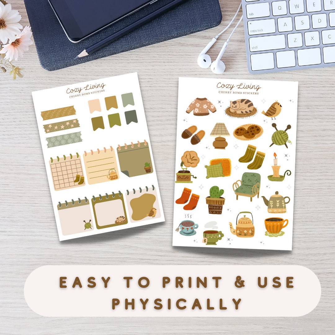 Cottagecore DIGITAL & PRINTABLE STICKERS | Cottagecore Aesthetic ...