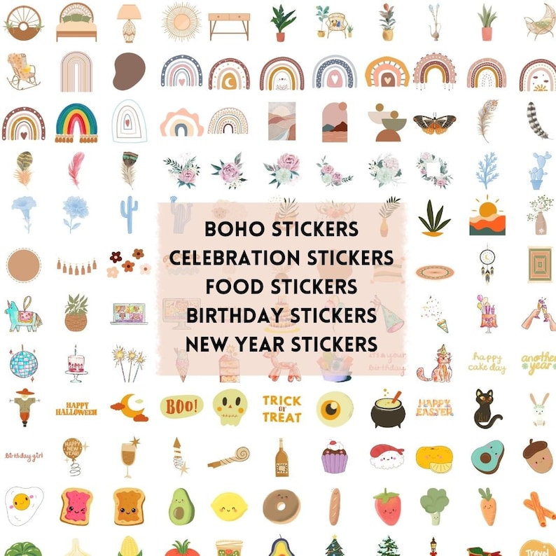 Mega Digital Planner Digital Stickers 999 Stickers, Goodnotes Files ...