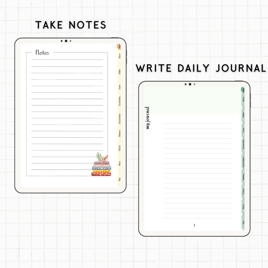Digital Reading Journal Digital Reading Planner Reading - Etsy