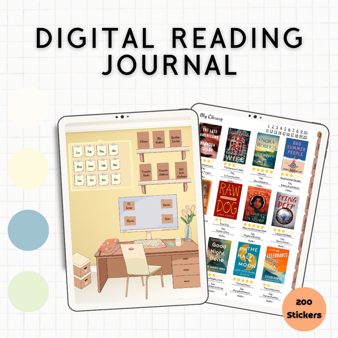 Digital Reading Journal Digital Reading Planner Reading - Etsy