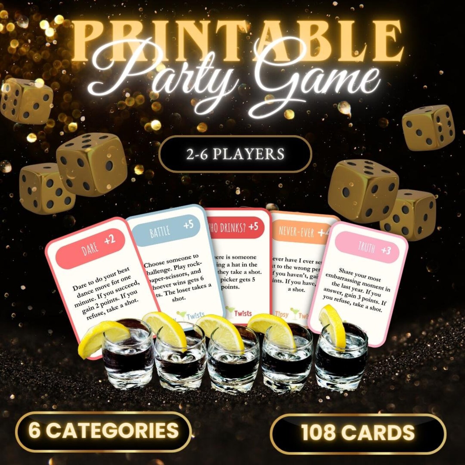Printable Party Game Printable Board Game Friends Drink Game Game Night ...