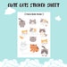 Cute Printable Sticker Sheet Bundle Planner Sticker Sheet Sticker Sheet ...