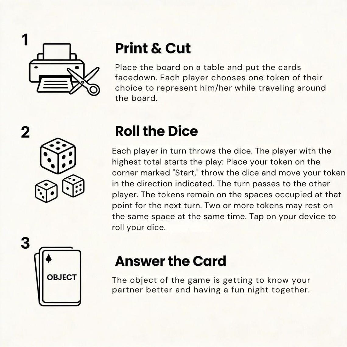 Couple Board Game | Printable Board Game | Couple Drink Game | Date ...