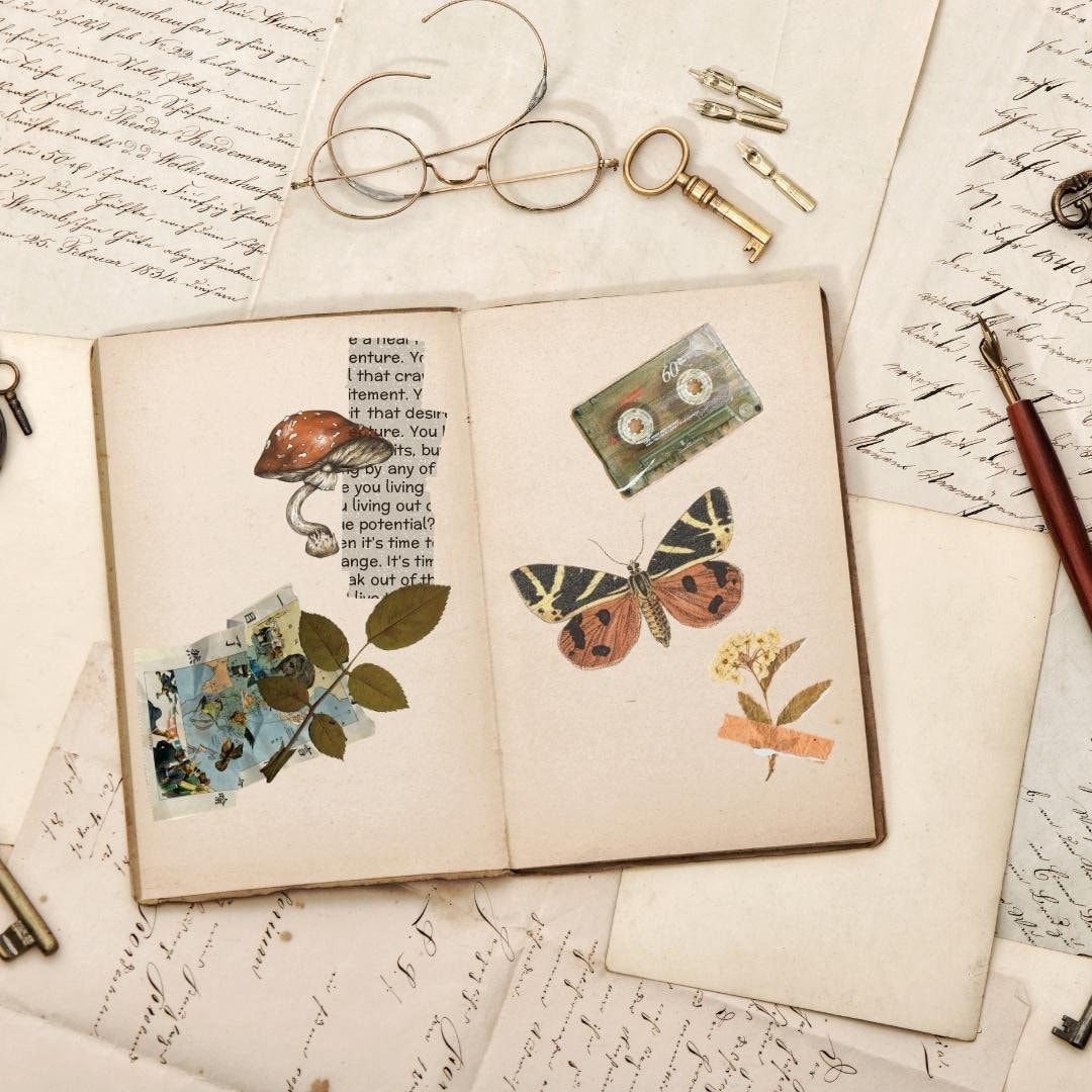 Printable Dark Academia/ Vintage / Scrapbook Sticker Sheets Journal ...