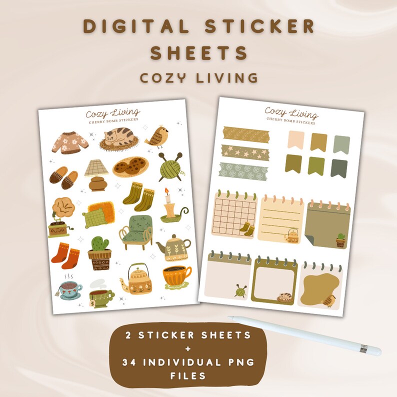 Cottagecore DIGITAL & PRINTABLE STICKERS | Cottagecore Aesthetic ...