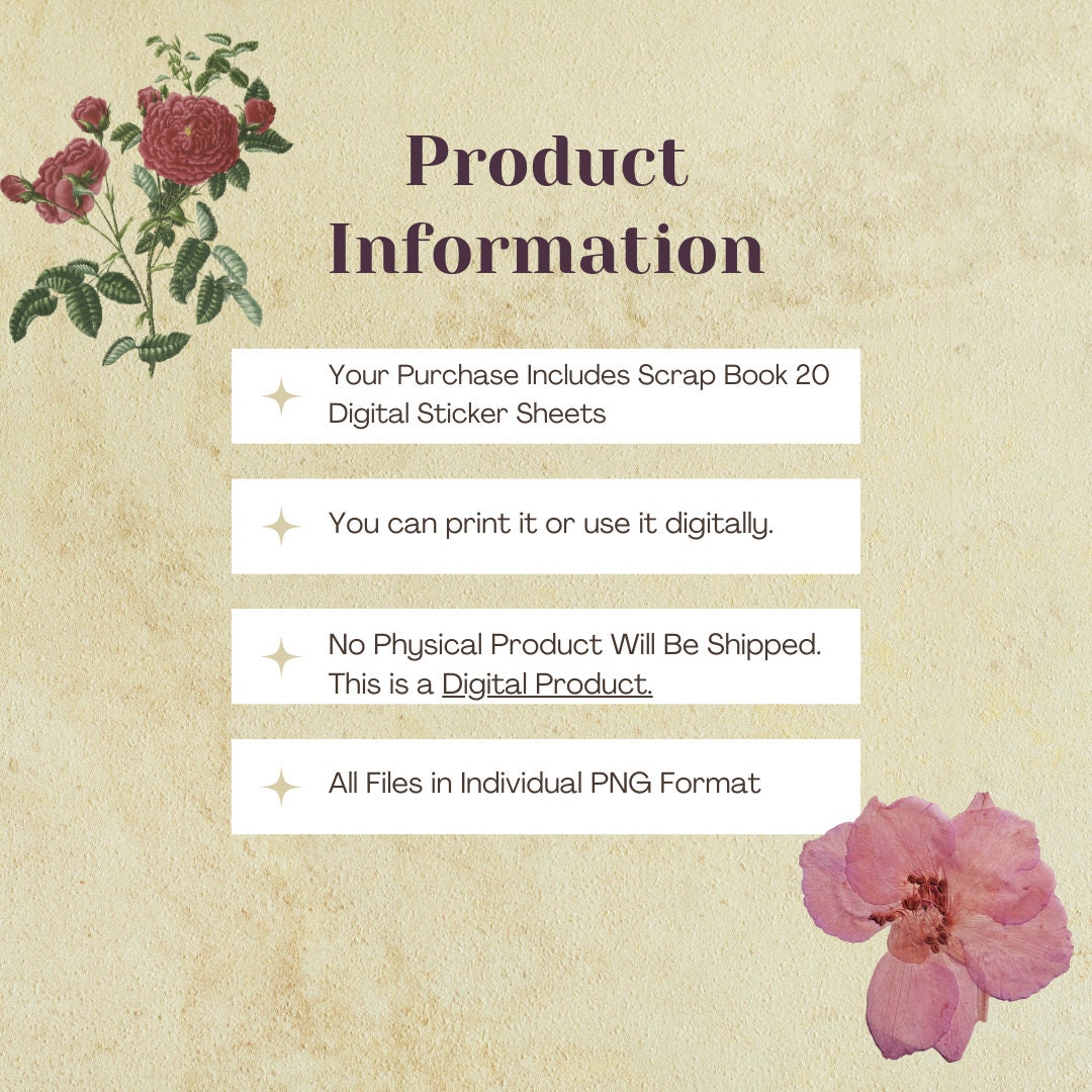 Printable Dark Academia/ Vintage / Scrapbook Sticker Sheets Journal ...