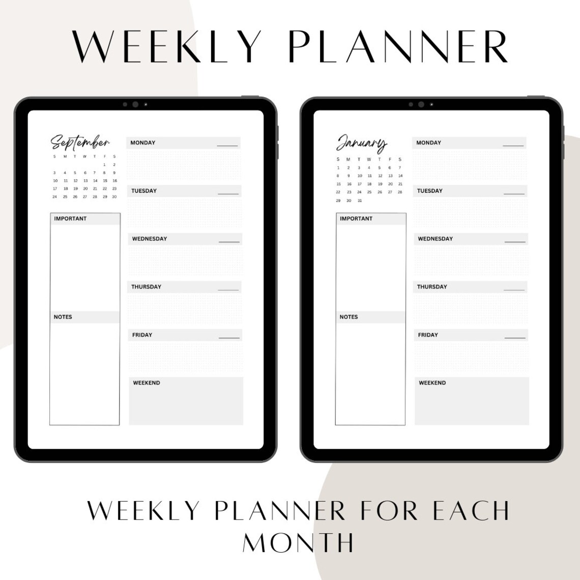 2023 Digital Planner Digital Planning Goodnotes Planner - Etsy