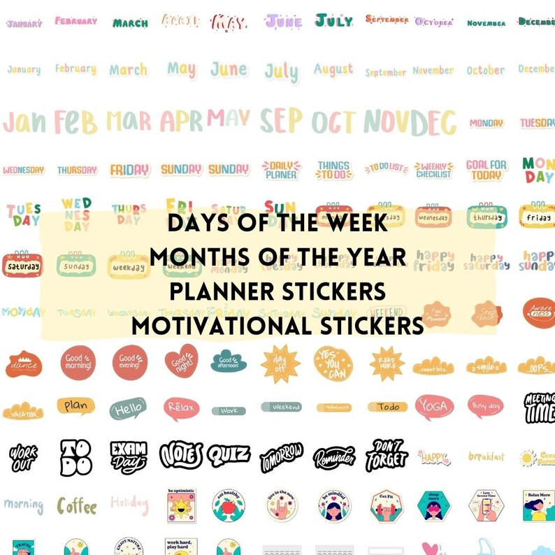 Mega Digital Planner Digital Stickers 999 Stickers, Goodnotes Files ...