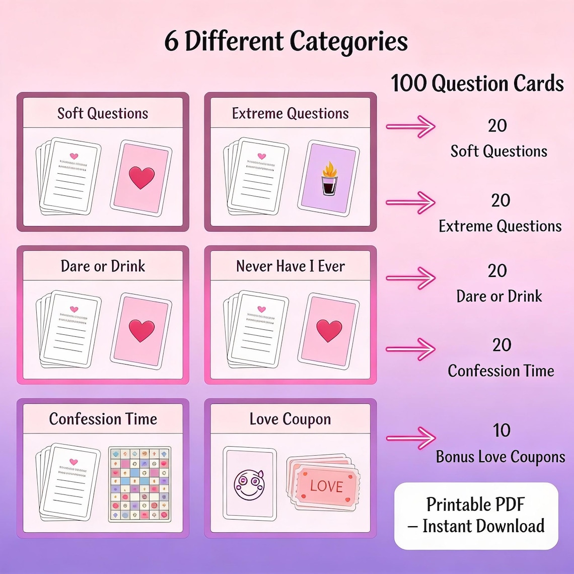 Couple Board Game | Printable Board Game | Couple Drink Game | Date ...