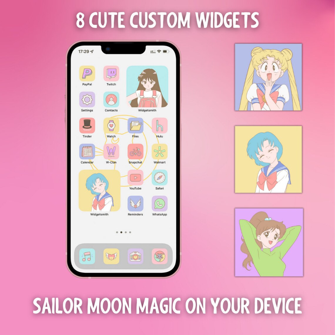 Sailor Moon App Icons Pack, Anime-inspired Ios Icons, Sailor Moon ...