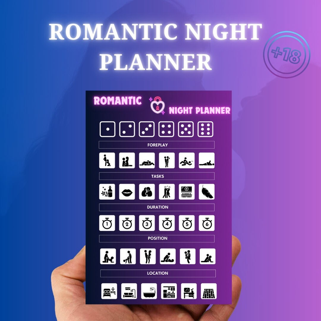 Romantic Night Planner Couples Game Printable Fun Date Night Activities for Adults Couple's ...