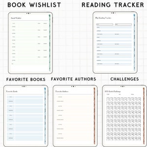 Digital Reading Journal, Digital Reading Planner, Reading Tracker ...