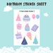 Cute Printable Sticker Sheet Bundle Planner Sticker Sheet Sticker Sheet ...