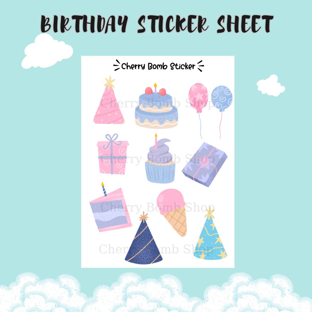 Cute Printable Sticker Sheet Bundle Planner Sticker Sheet Sticker Sheet ...