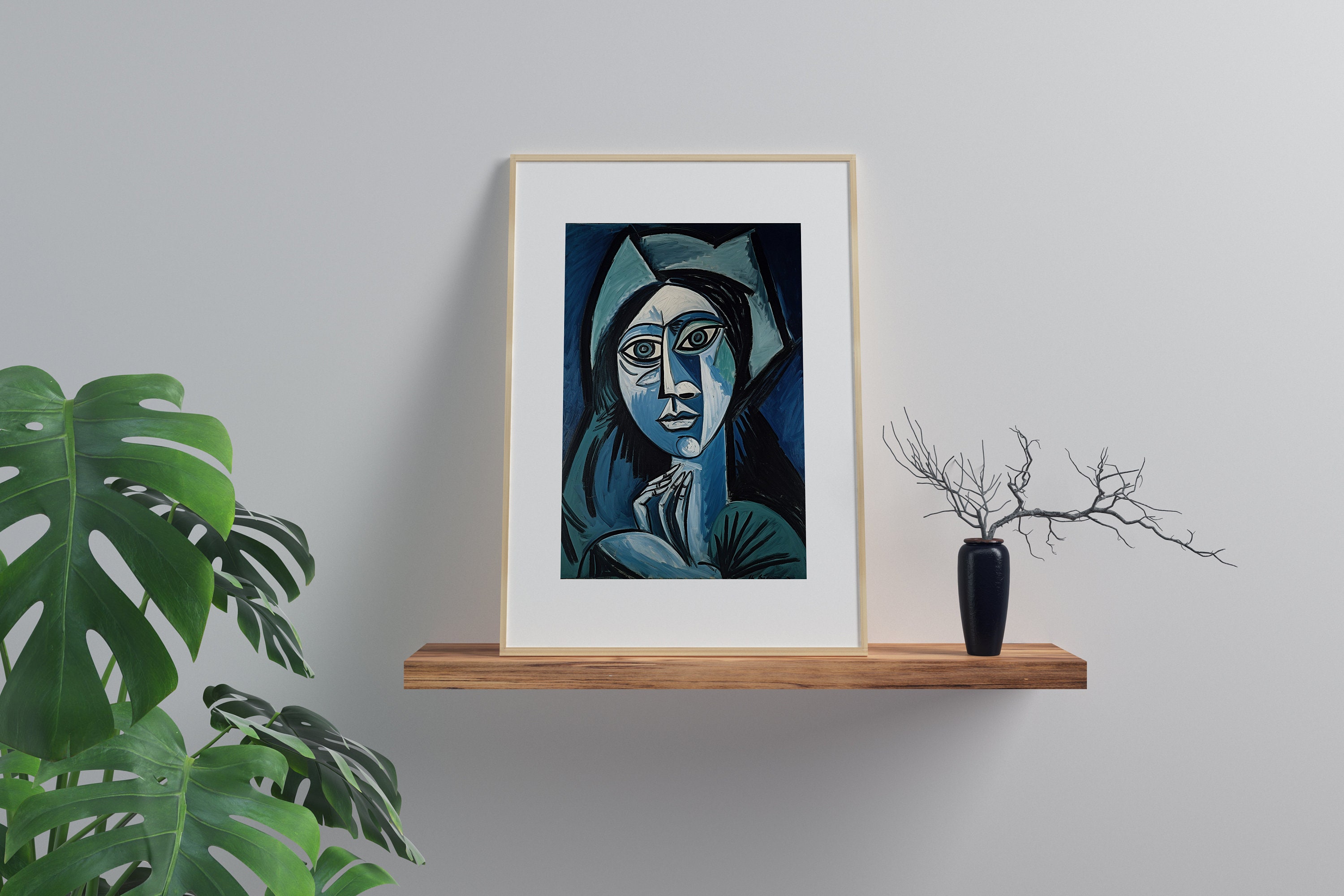 Picasso Style Portraits Bold Colours Wall Art Digital Download Art ...