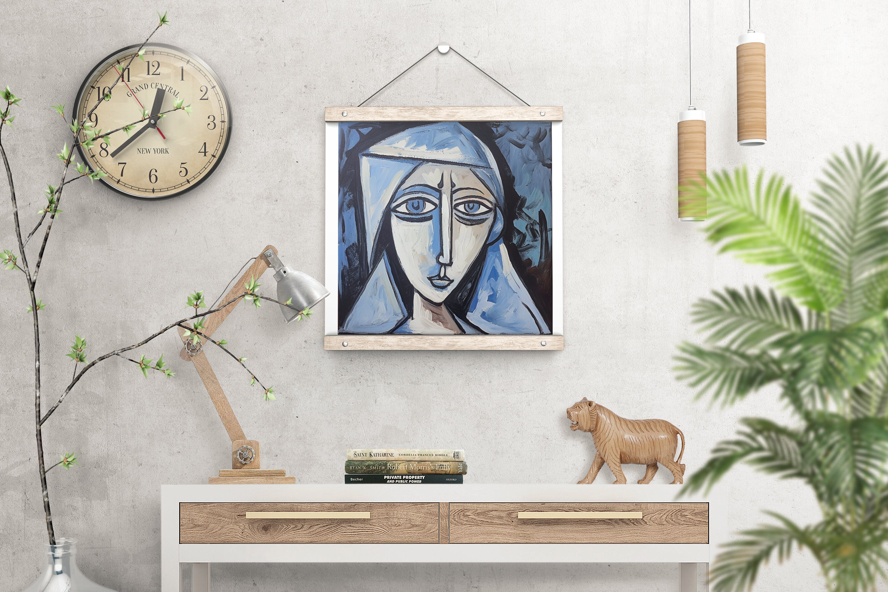 Picasso Style Portraits Bold Colours Wall Art Digital Download Art ...