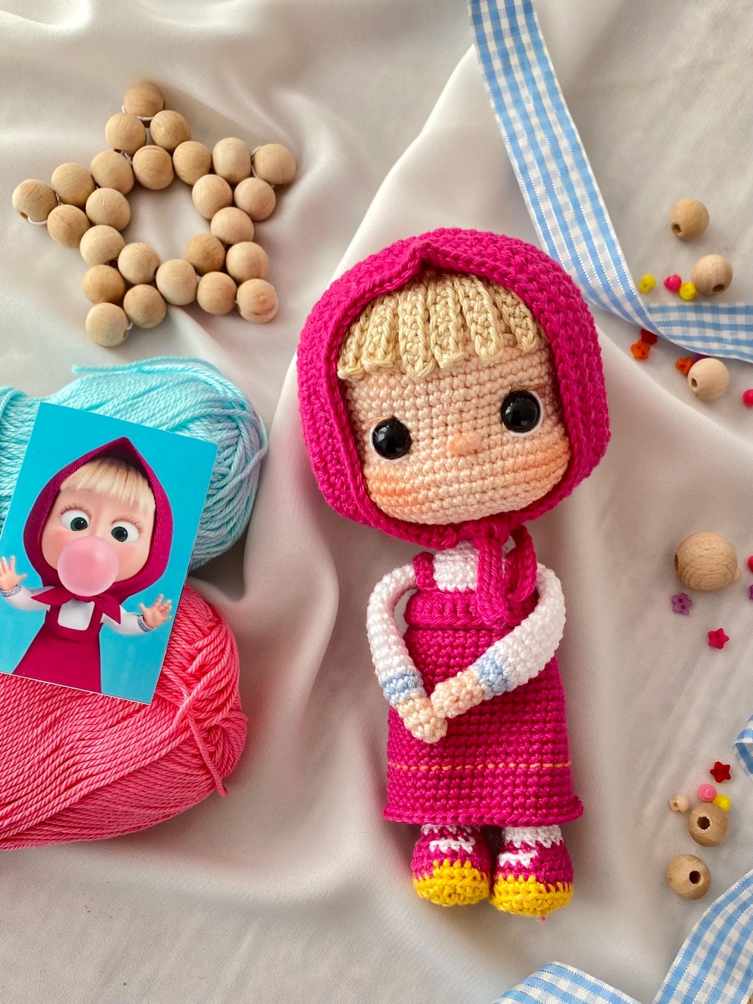 Masha Doll Amigurumi Crochet- Handmade Toy - Etsy