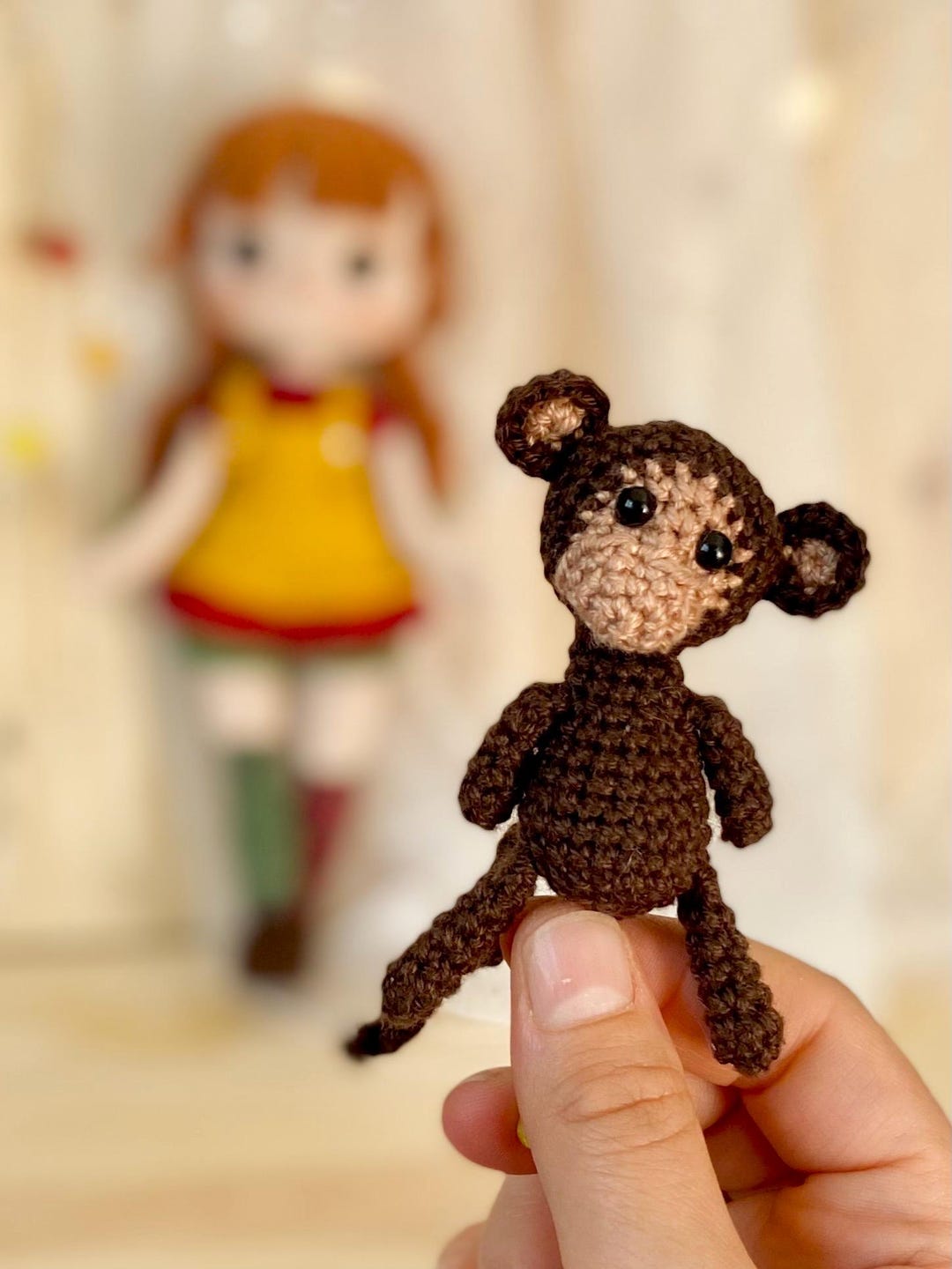 Crochet Monkey Keychain PDF Pattern - Handmade Amigurumi - Etsy