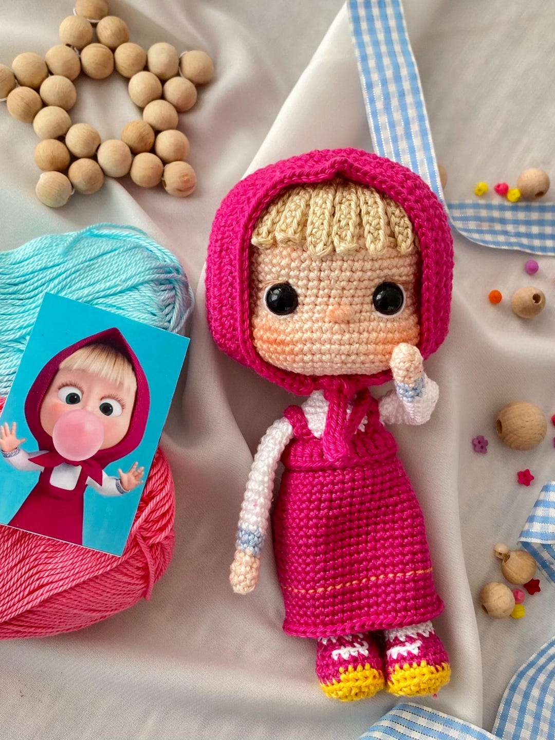 Masha Doll Crochet Amigurumi Pdf Pattern Handmde Masha and the Bear ...