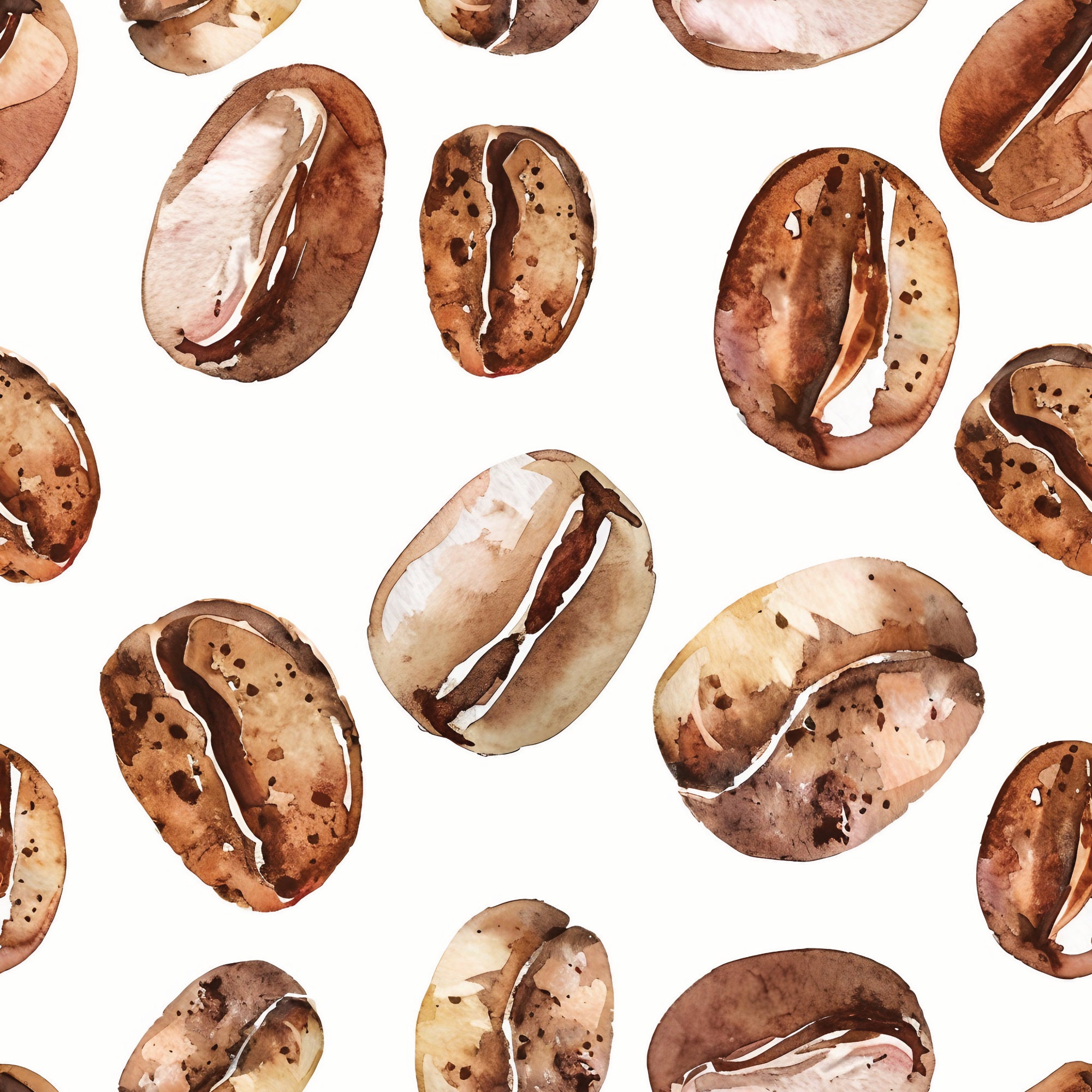Coffee Lovers Collection: 12 Seamless Coffee Bean Patterns for Creative ...