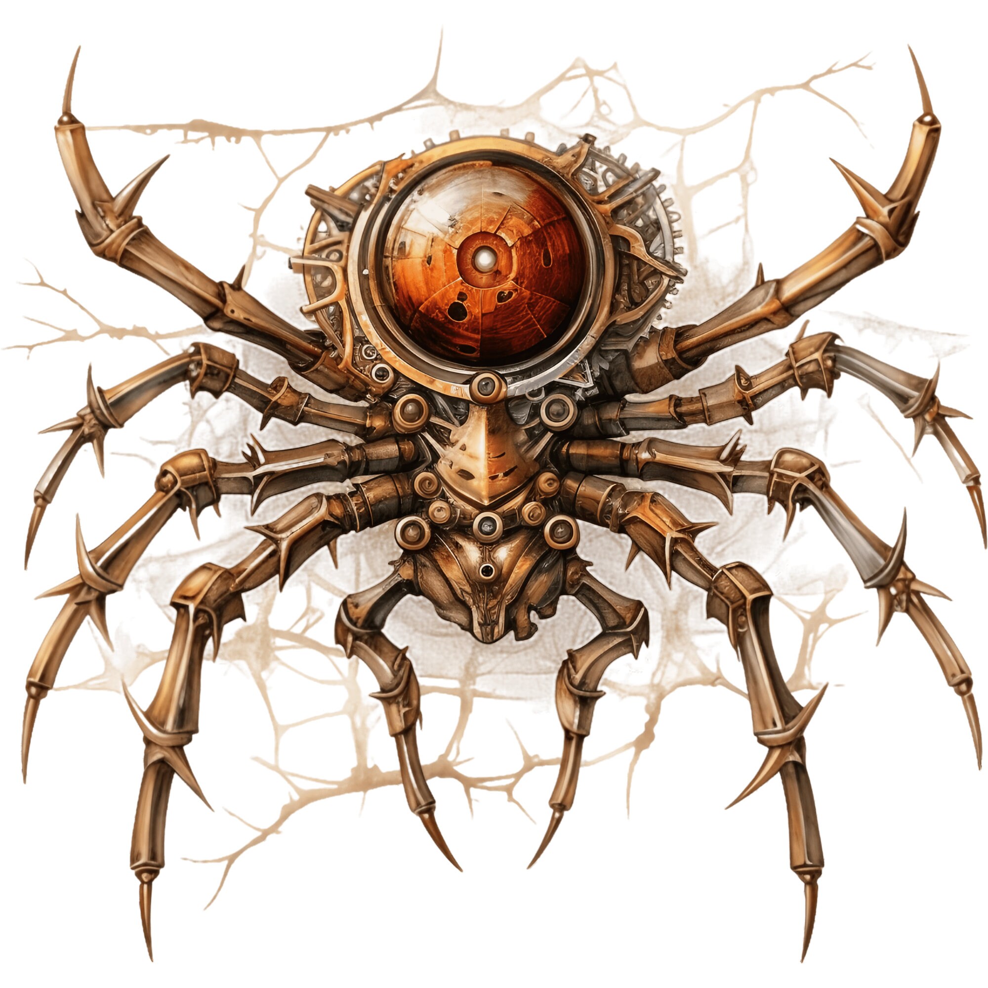 Steampunk Spiders Clipart Set: 12 High Quality Pngs, Watercolor ...