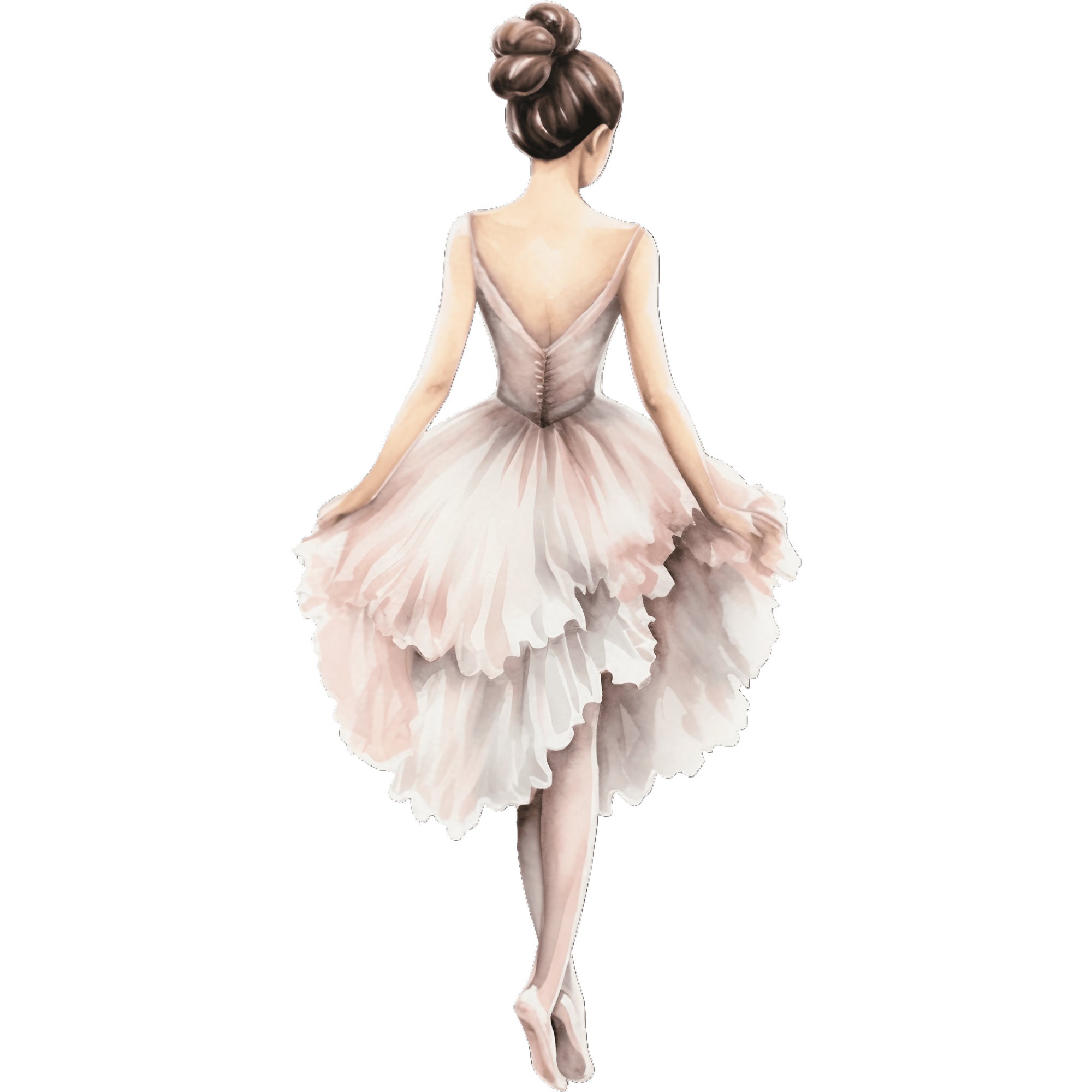 Ballerina Back View Clipart Set: 14 High Quality Pngs - Etsy